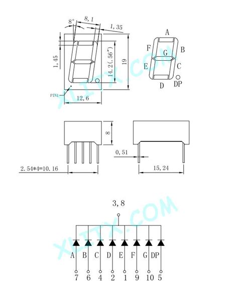 5611AH 0 56 Inch Red 1 Digit CC LED 7 Segment Display Lanpade