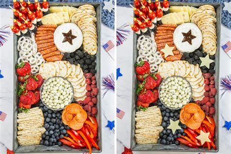 Stunning Patriotic Party Platter Red White And Blue Charcuterie Board