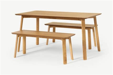 Asuna Dining Table And Bench Set Oak
