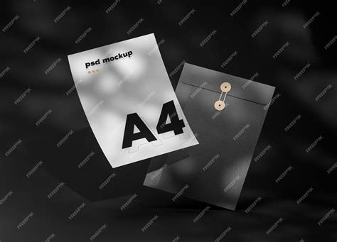 Premium Psd Stationary A4 White Paper Mockup For Visualization On