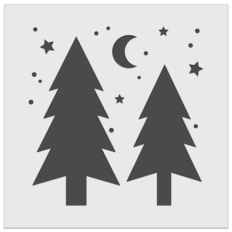 Evergreen Trees Night Sky Wall Cookie Diy Craft Reusable Stencil Michaels