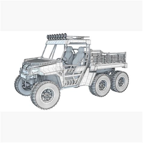 Utv Utility Terrain Vehicle 3d Model Download Atv On