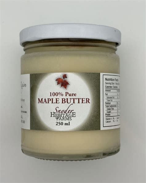 250ml Maple Butter Snyder Heritage Farms