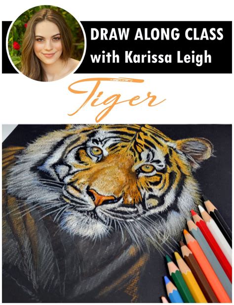 Draw Along Class Tiger Colored Pencil Magazine