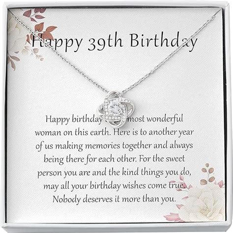 Puperful Happy 39st Birthday Love Knot Necklace With