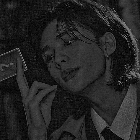 Hyunjin Skz Black Profile Kpop Aesthetic Dark Icon Romantik şeyler
