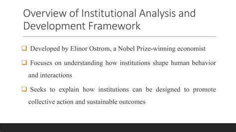 Presentation Institutional Analysis And Development Framework Pptx