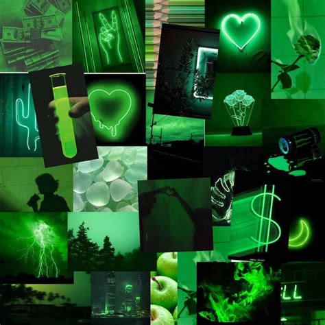 Collage De Color Verde Color Verde Color Collage
