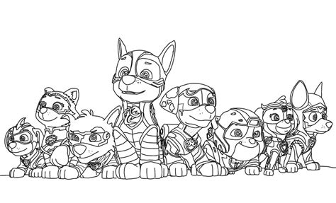Nickelodeon Paw Patrol Mighty Pups Coloring Pages