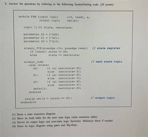 Solved 6 Answer The Questions By Referring To The Following