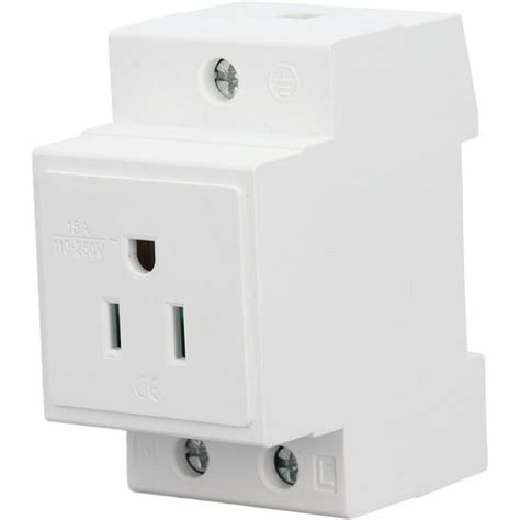 Wewean Din Rail Socket Modular Power Socket Single Ac Outlet Built