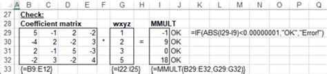 Solving Simultaneous Linear Equations With Matrices Excel For Engineers