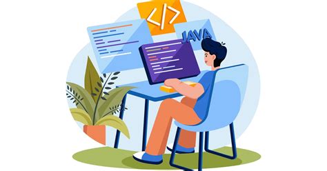 Man Coder Development Programming Computer Illustrations Ft Illustration And Professional Envato
