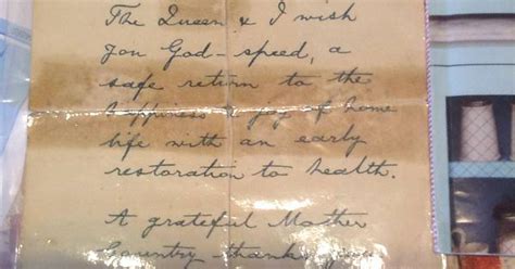 Handwritten Thank You Notes From King George V After Ww1 Different
