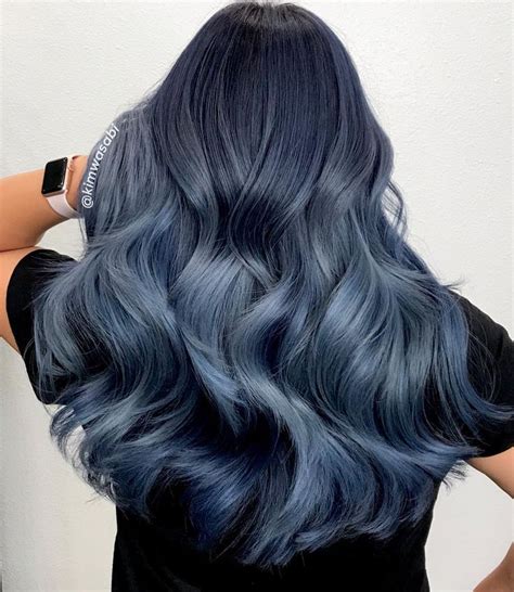 Pin By Grace Stubblefield On Hair Denim Hair Smokey Blue Hair Light