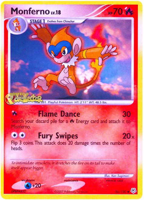 Monferno 56 Diamond And Pearl Pokémon Karty