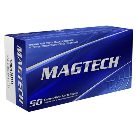 Magtech Sport Shooting 10mm 180 Gr Full Metal Jacket 50rd Box Brass