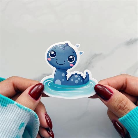 Cute Loch Ness Monster Sticker For Journal Sea Monster Sticker For