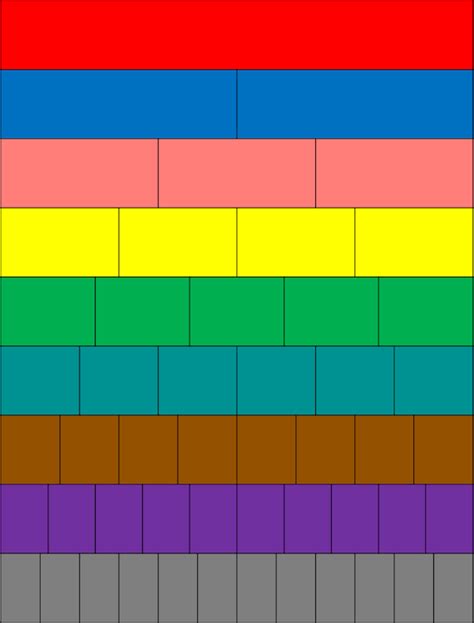 Clipart Fraction Strips Printables