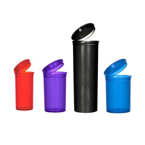 Plastic Containers Pop Top Squeeze Vials With Cr Cap Squeeze To Open