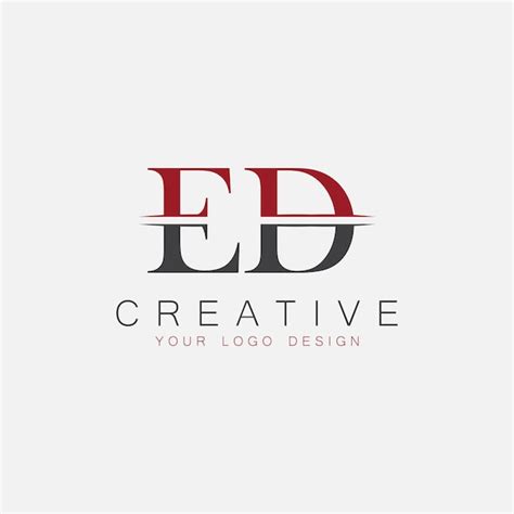 Premium Vector Ed Initial Monogram With Letter Creative Logo