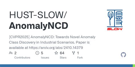 Github Hust Slowanomalyncd Cvpr2025 Anomalyncd Towards Novel