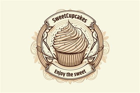 Cupcake Logo Sweet Dessert Graphic By Designdistrict · Creative Fabrica