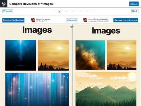 Rethinking The Design Of The Revisions Panel · Issue 25270 · Wordpressgutenberg · Github