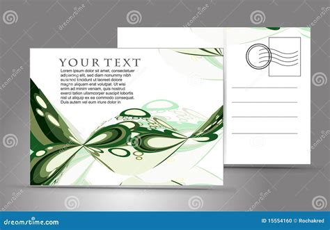 Empty Postcard Stock Vector Illustration Of Letter Circle 15554160