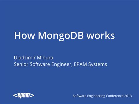 How Mongodb Works Speaker Deck