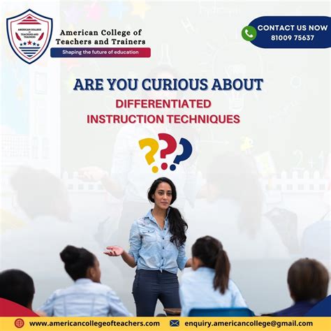 Learn Differentiated Instruction Techniques With Actt American