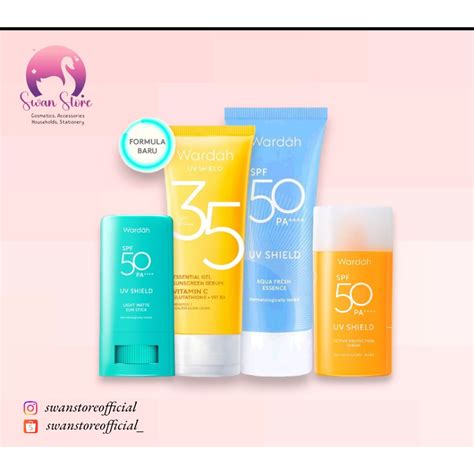 Jual Wardah Suncreen Uv Shield Essential Sunscreen Gel Spf 35 Pa Matte Sun Stick Spf 50 Pa