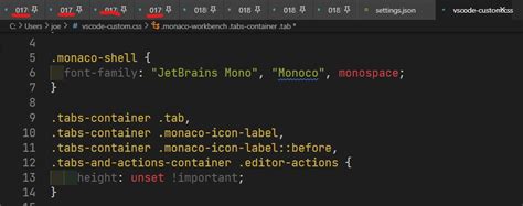 Visual Studio Code Vscode Altering Pinned Tabs Either Make The Font Smaller Or Increase Tab