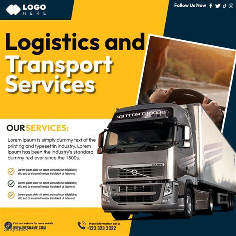 Logistics Transport Services Template Postermywall
