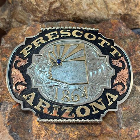Prescott Arizona 1864 Belt Buckle Exclusive Design By David Rosales