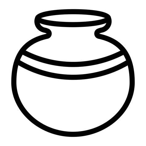 Clay Pot Clipart Black And White