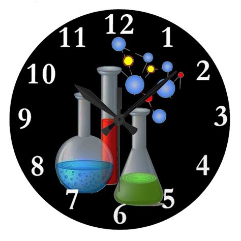Chemistry Science Round Wall Clock Au