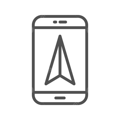 Mobile Gps Navigation Line Icon Unusual Smartphone Location Vector Unusual Smartphone