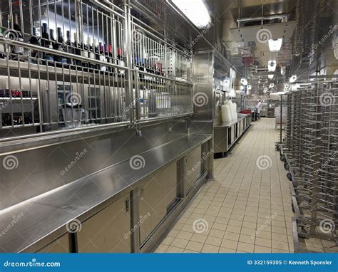 Inside The Galley Of A Passenger Cruise Ship Editorial Image Image Of