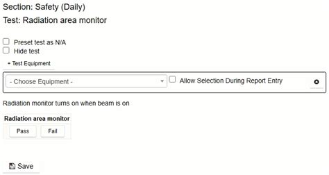 Schedule Settings Individual Qa Test Settings Standard Imaging