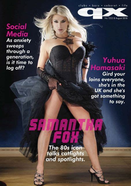 Samantha Fox Qx British Magazine Magazine 08 August 2018 Cover Photo