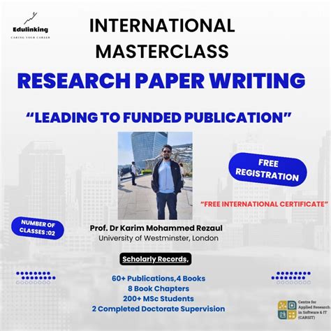 Free Masterclass Research Paper Writing Edulinking Career