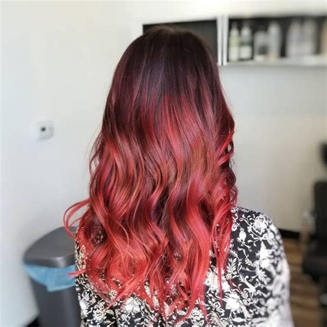 Dyed Hair Red Tips