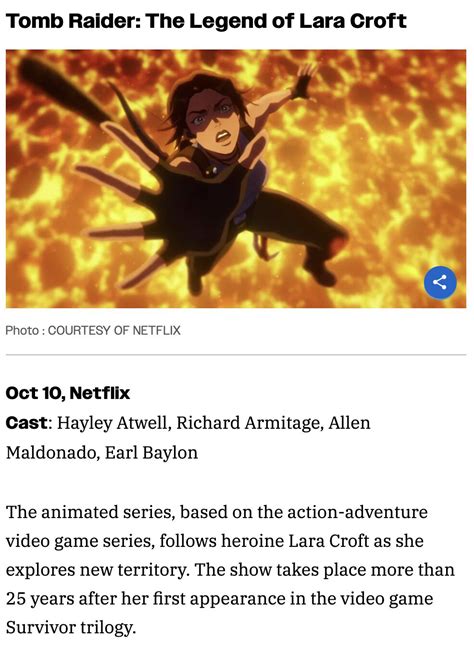 Marisa Balkus On Linkedin Check Out Tomb Raider The Legend Of Lara Croft In Varietys Fall Tv…