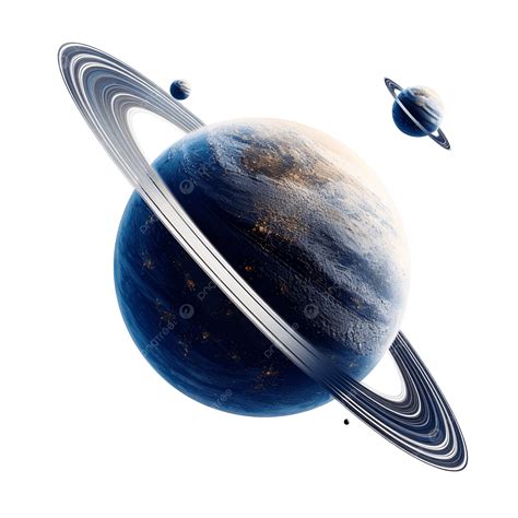 A Giant Ring Planet With Its Orbiting Habitable Moon Science Giant Planet Rings Png