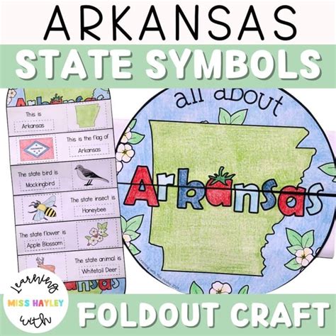 All About Arkansas State Symbols Foldable Craft Activity Tpt