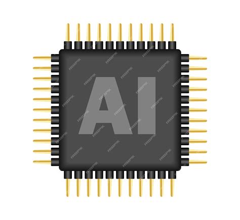 premium vector ai cpu gpu microchip icon machine learning micro chip symbol ml icon artificial