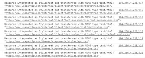 Php Resource Interpreted As Stylesheet But Transferred With Mime Type Texthtml Apache2