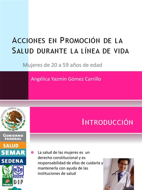 Salud De Mujeres De 20 A 59 Años Pdf Control De La Natalidad Obesidad