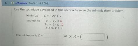 Solved Consider The Following Linear Programming Problem